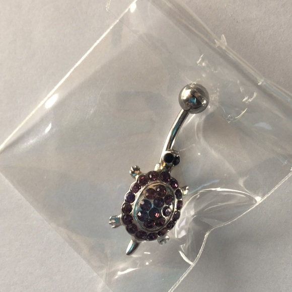 Jewelry | Cute Turtle Naval Ring With Pink Jewels Brand New | Poshmark
